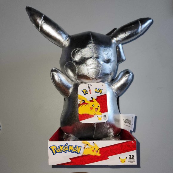 Pokemon | Other | Pokemon Pikachu 25th Anniversary 8 Plush Silver ...